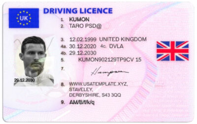 Editable UK Driving Licence PSD Template - Mehran System