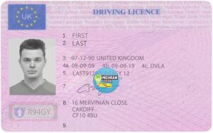 Editable UK Driving Licence PSD Template - Mehran System