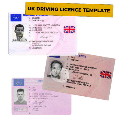 Editable UK Driving Licence PSD Template - Mehran System