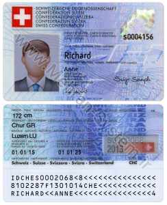 Editable Switzerland IDCard PSD Template - Mehran System